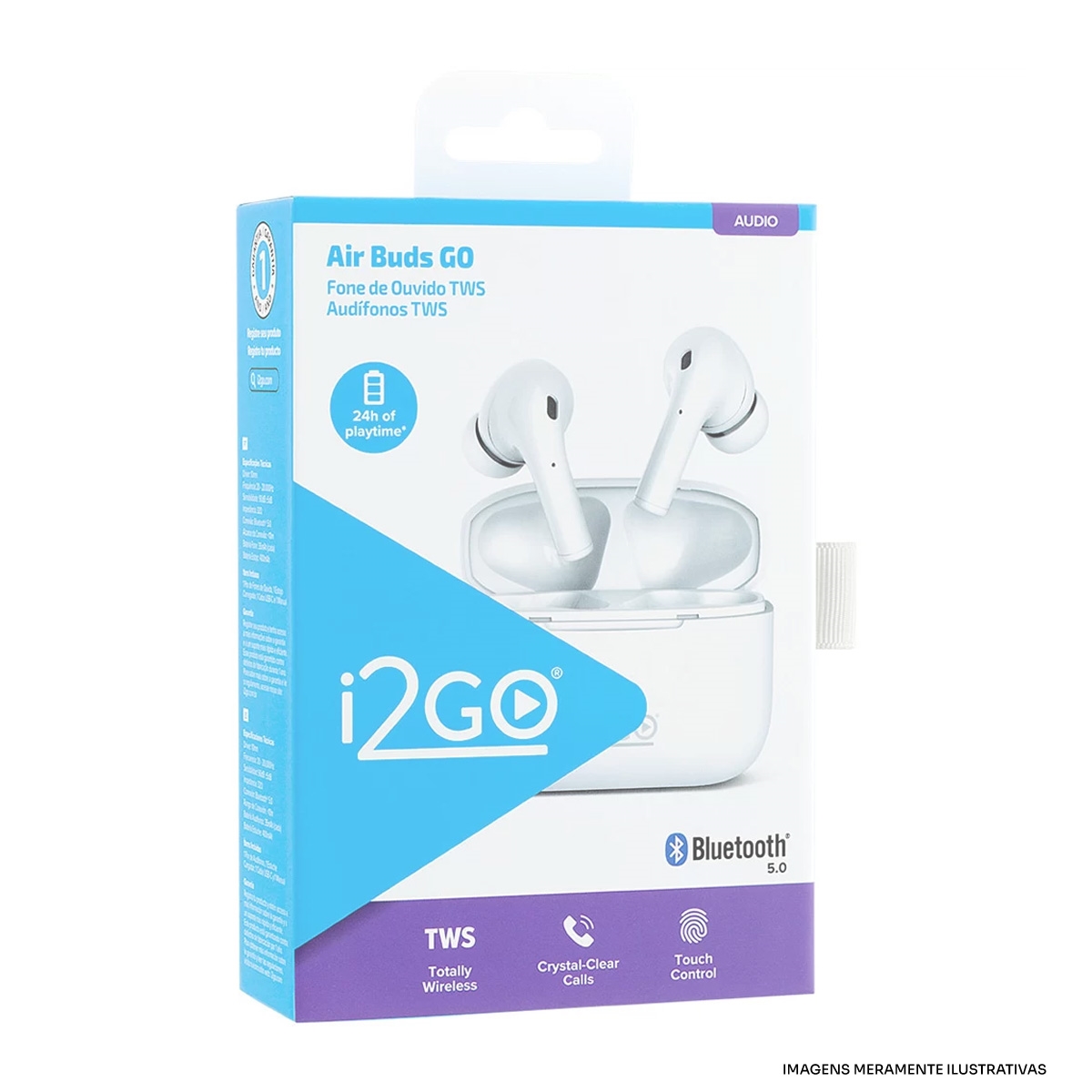 FONE I2GO TWS AIR BUDS GO WHITE - FONE I2GO TWS AIR BUDS GO WHITE - I2GO