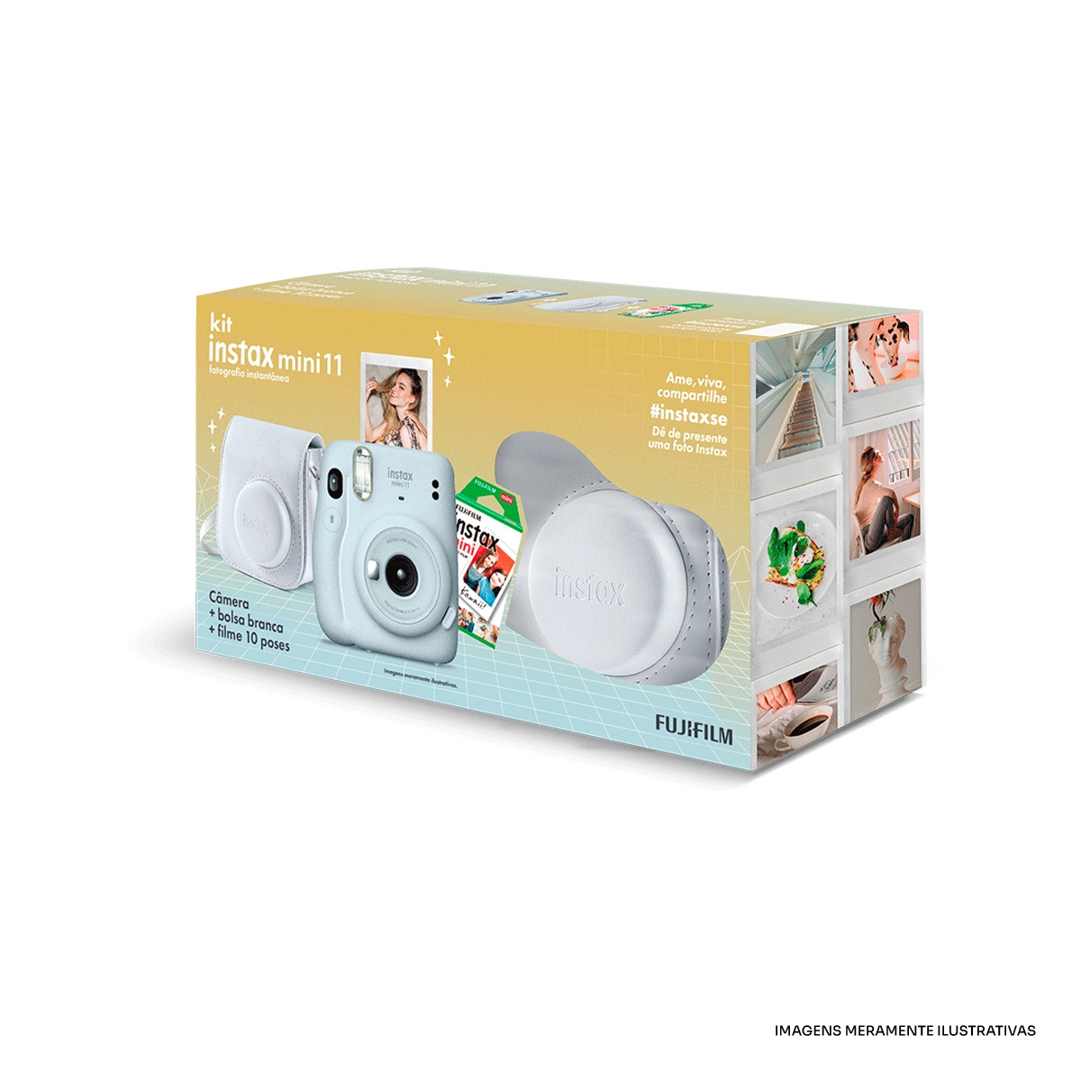 KIT INSTAX MINI 11+BOLSA SINT BRANCA - KIT INSTAX MINI 11+BOLSA SINT ...