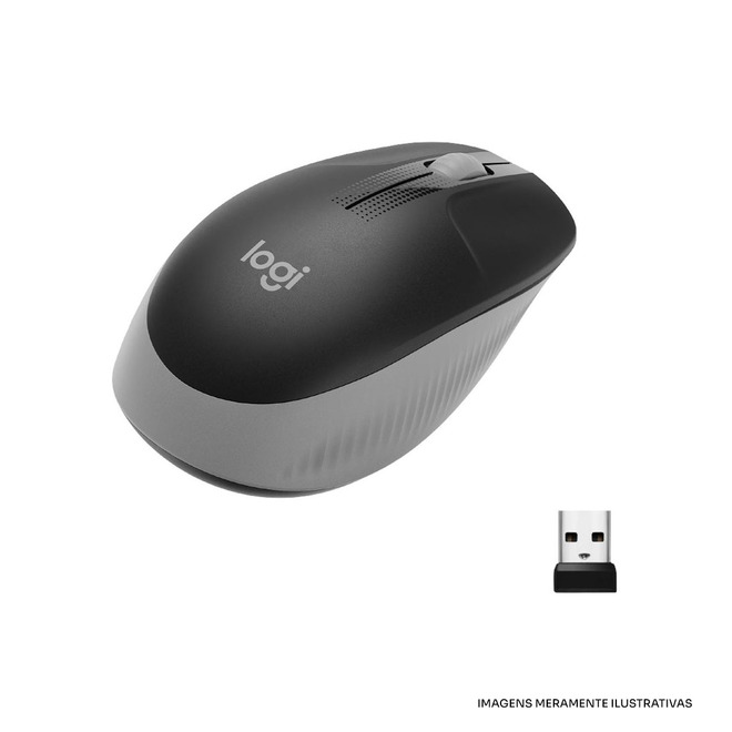 MOUSE LOGITECH M190 WIRELESS CINZA - MOUSE LOGITECH M190 WIRELESS CINZA ...