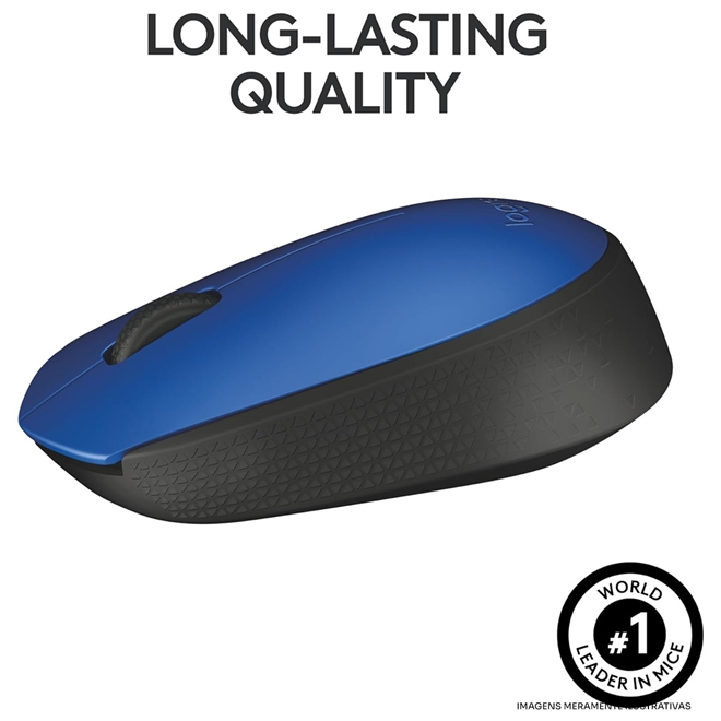 MOUSE LOGITECH M170 WIRELESS AZUL 6863V - Mouse sem fio Logitech M170 ...
